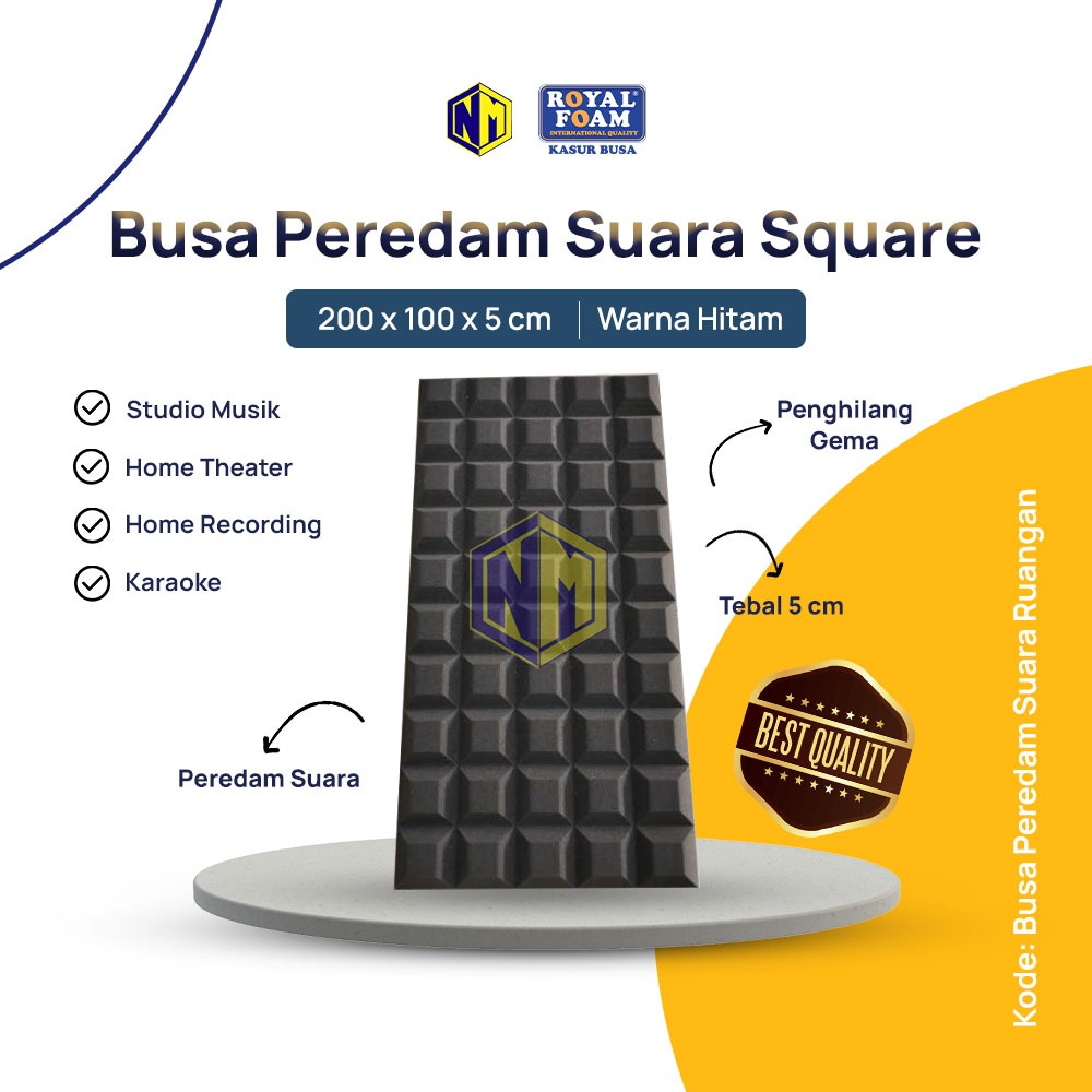 Jual BUSA PEREDAM SUARA MODEL SQUARE 200x100x5cm / BUSA PEREDAM SUARA ...