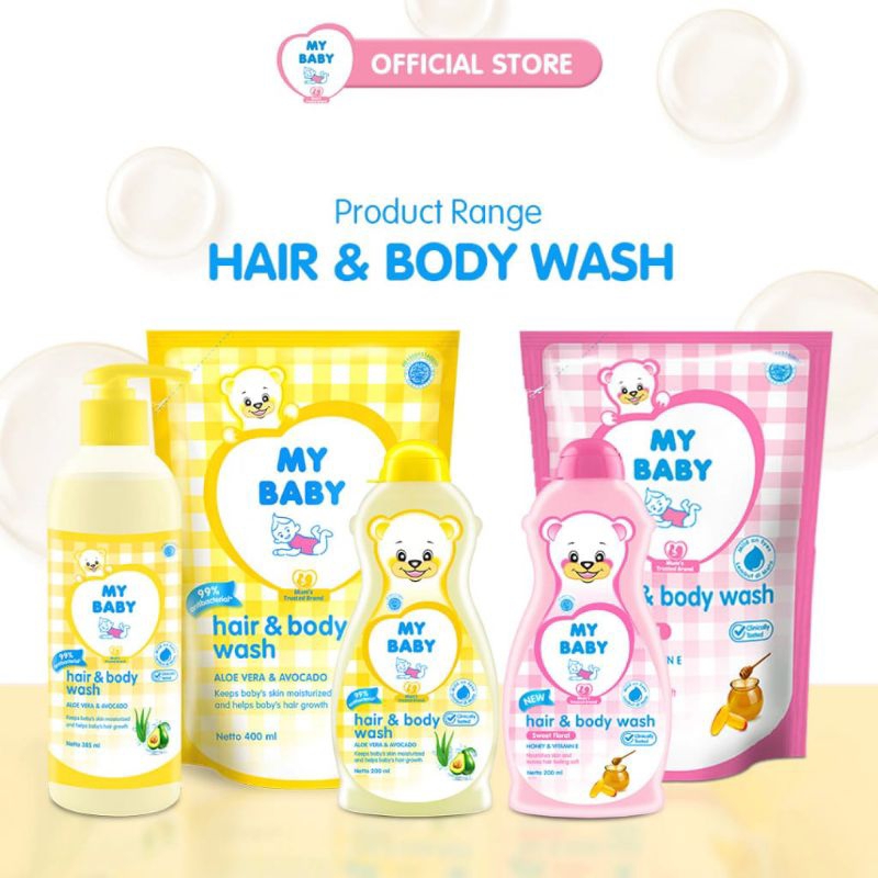 Jual MY BABY Hair & Body Wash 200ml - 400ml | Shopee Indonesia