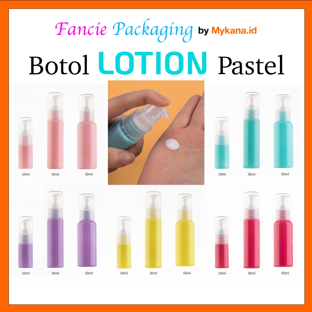Jual Botol Lotion 10ml 30ml 50ml Pastel Macaron Color - FANCIE ...