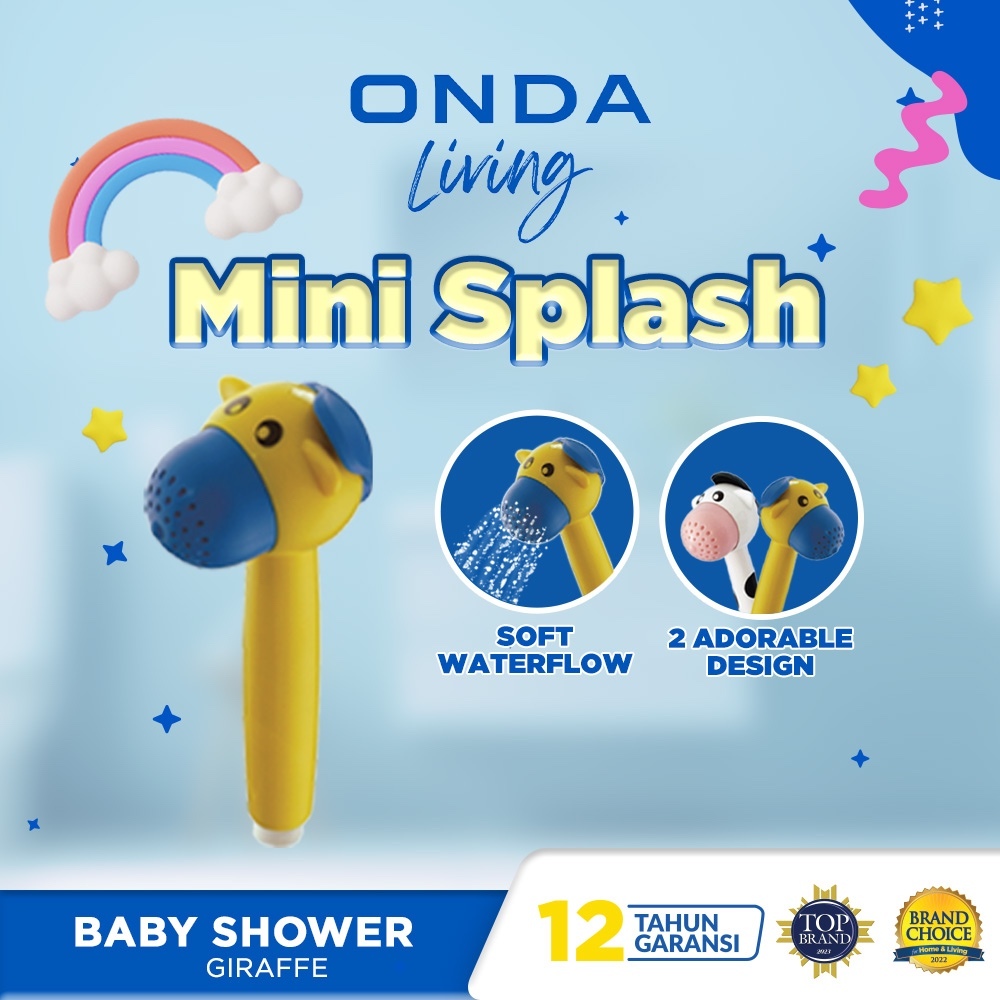 Jual ONDA Shower Mandi Anak Mandi Genggam Kepala Shower Jerapah Aliran Air Halus MINI SPLASH ...