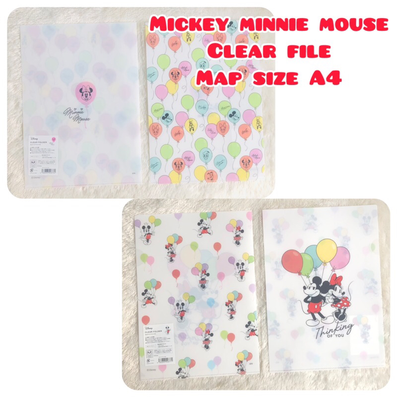 Jual mickey and minnie mouse map clear file size A4 disney edition ...