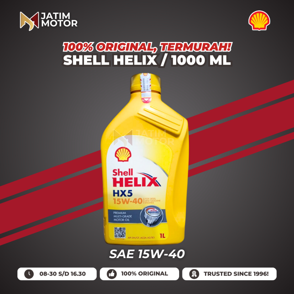 Jual Oli Shell Helix Premium Multigrade SAE 15W-40 1000 ML/1 LT ...