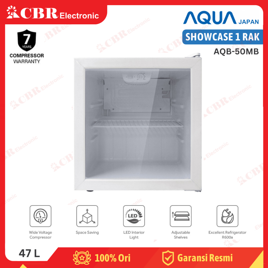 Jual Showcase Display Cooler AQUA 1 Rak AQB-50MB | Shopee Indonesia