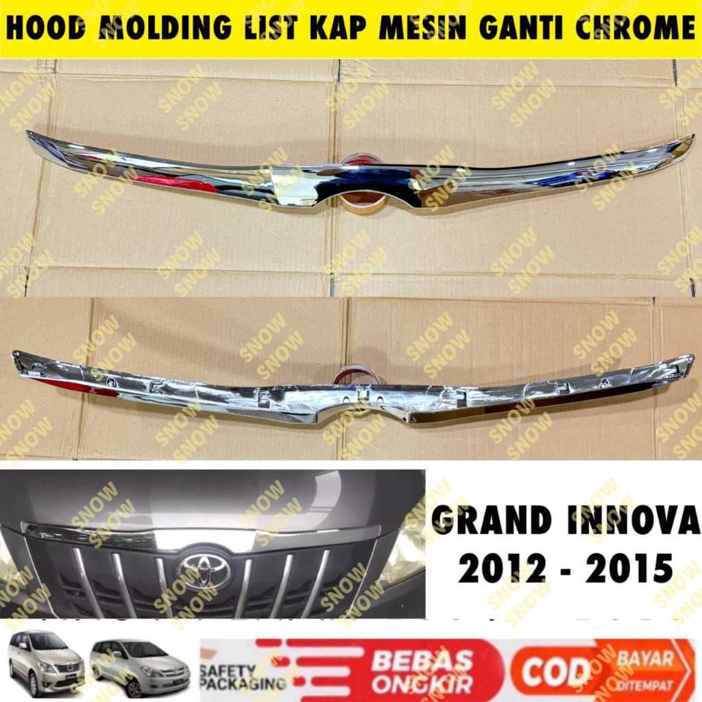 Jual Hood Molding Grand Innova 2012 2014 2015 List Kap Mesin Cover ...