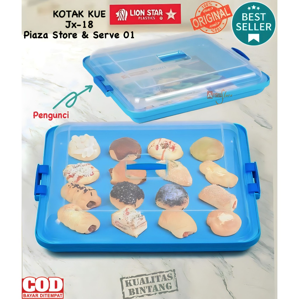 Jual ( BISA COD ) PROMO Lion Star Kotak Kue Tampah Persegi / Lion Star ...