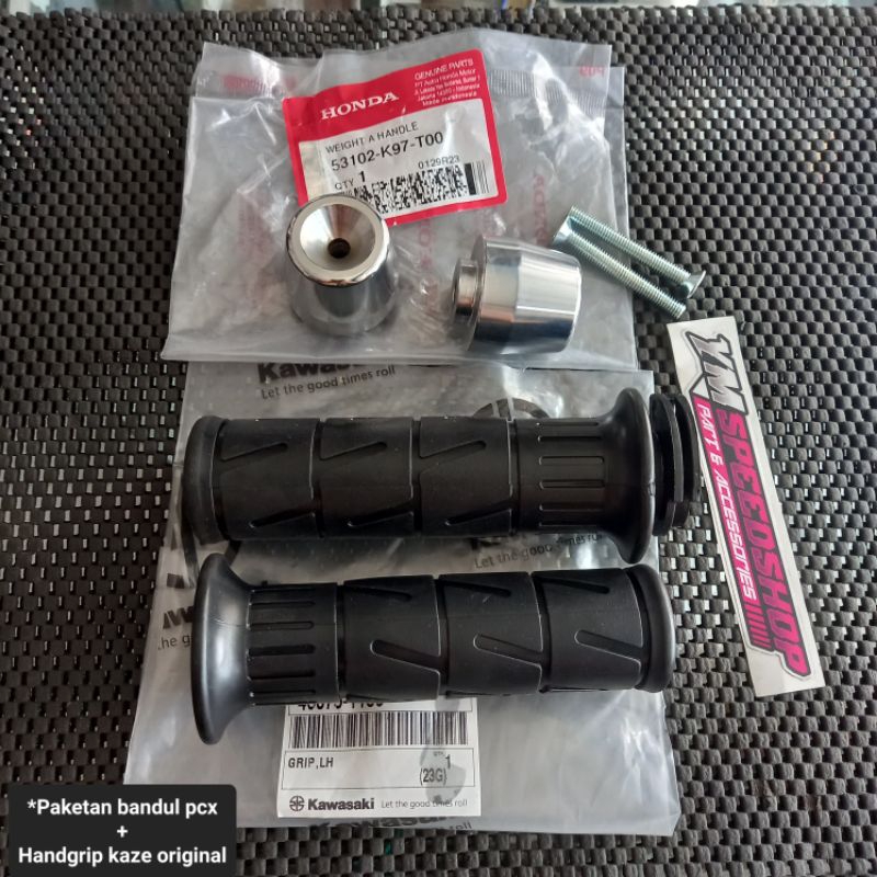 Jual Handgrip kawasaki kaze original plus bandul stang pcx original pnp ...