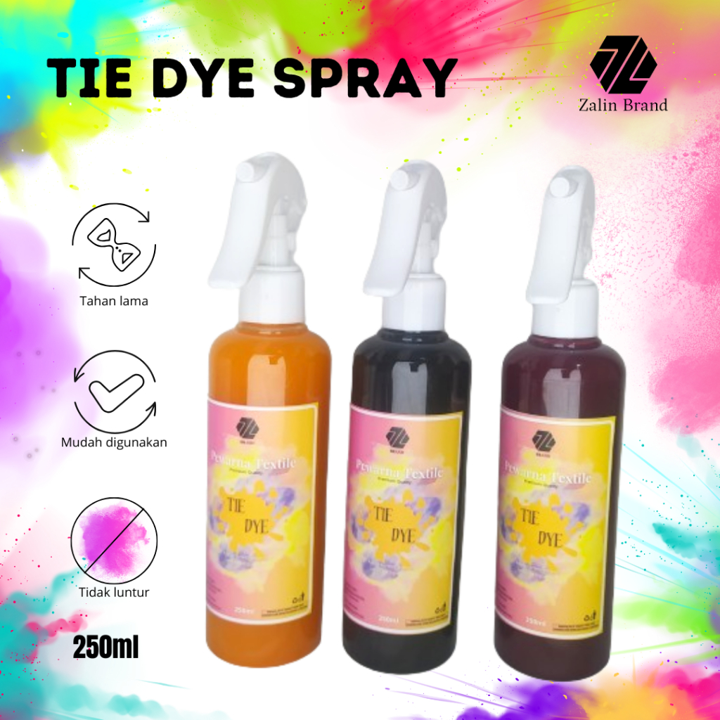 Jual Pewarna Tie Dye Kit Semprot Pewarna Pakaian Textile Kaos Permanen ...
