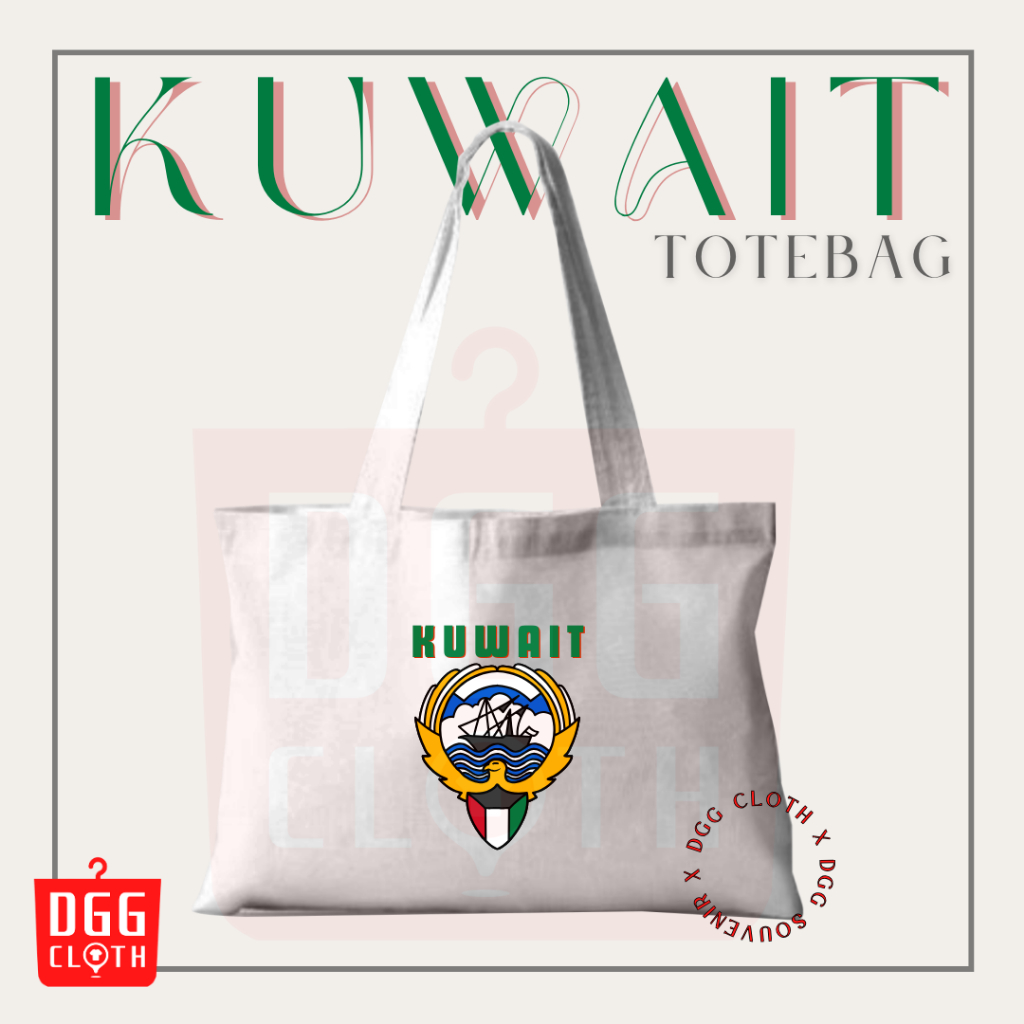 Jual DGGCloth Tote Bag Souvenir Kuwait Totebag Sablon Oleh Oleh Kuwait ...