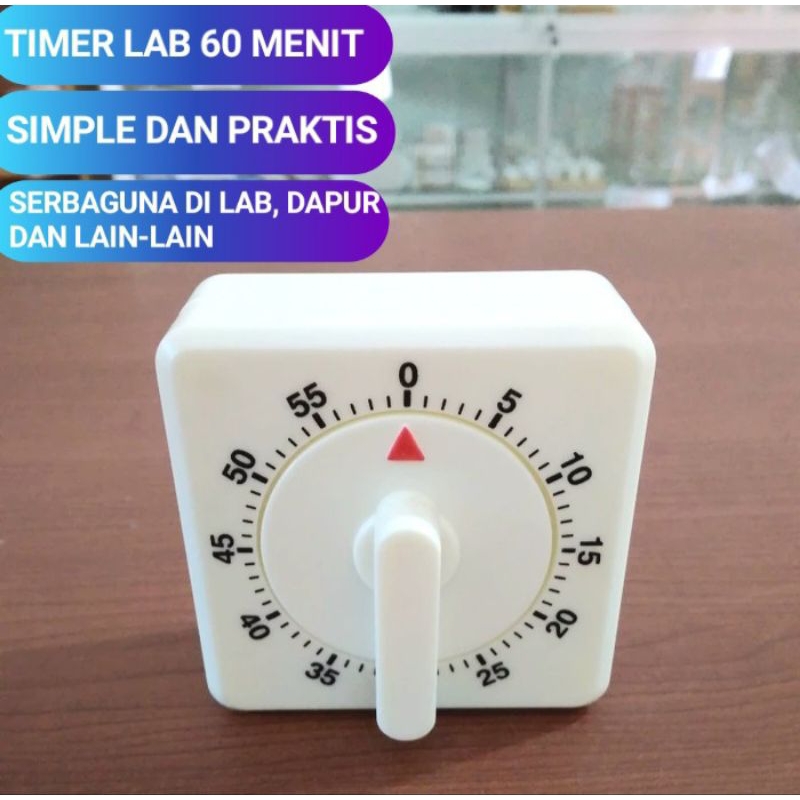 Jual Timer Manual 60 Timer Lab 60 Menit Timer Laboratorium Stopwatch Laboratorium Shopee