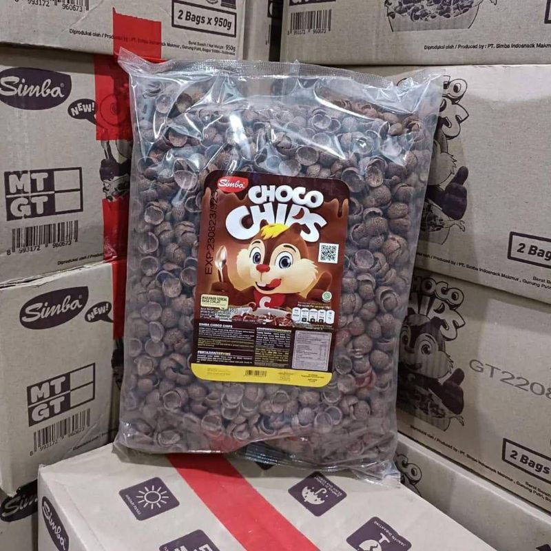 Jual CHOCO CHIPS / CHOCOROUNCH /SIMBA 1DUS ISI (2x950Gr) | Shopee Indonesia
