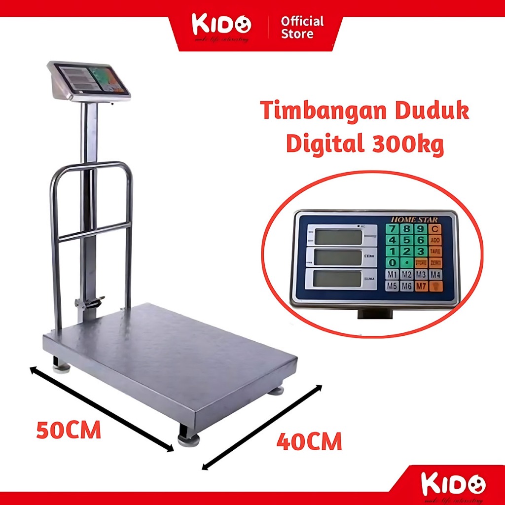 Jual Timbangan duduk digital kapasitas 300kg/ Electrik platform scale 300kg | Shopee Indonesia