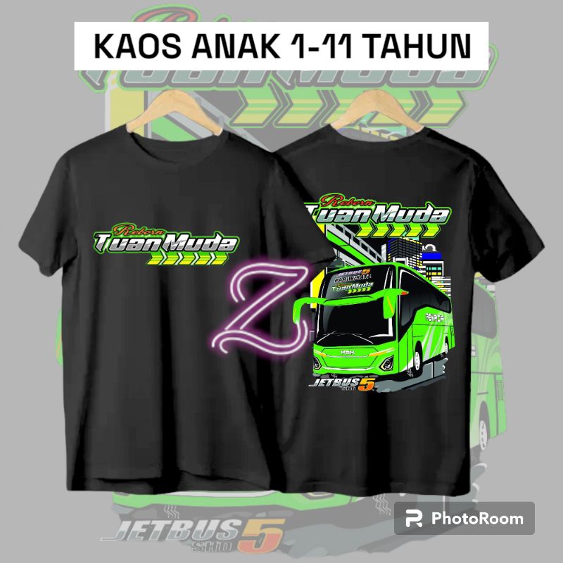Jual BAJU KAOS ANAK BUS TUAN MUDA JETBUS 5 USIA 1-11 TAHUN | Shopee Indonesia