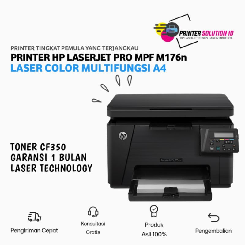 Jual Printer hp LaserJet pro mfp m176n laser color multifungsi | Shopee ...