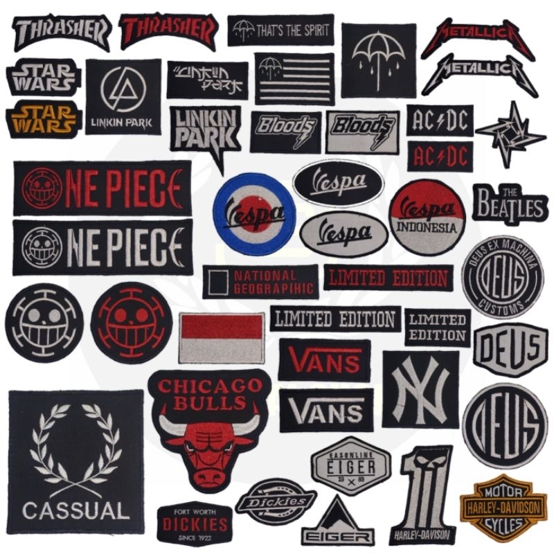 Jual PATCH EMBLEM BORDIR // EMBLEM LOGO | Shopee Indonesia
