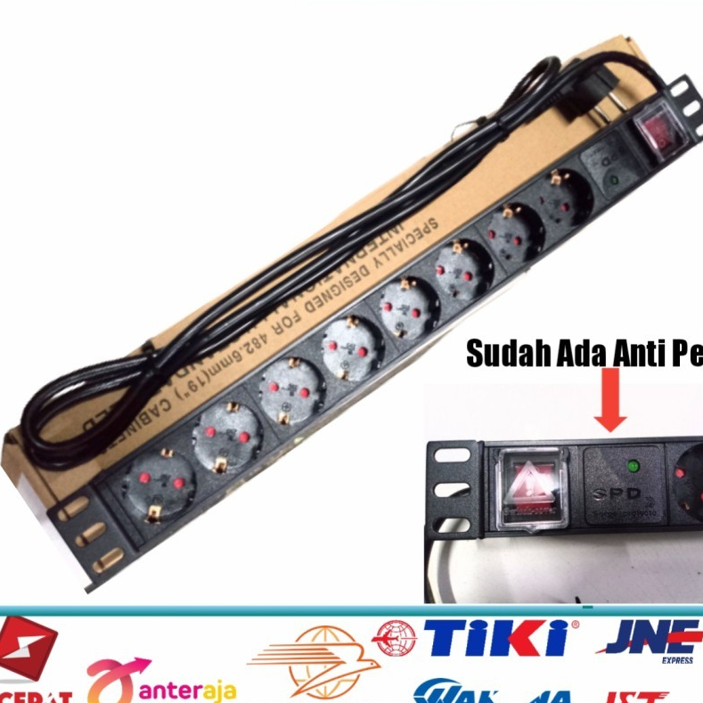 Jual 19" Power Distribution Unit 8 Port sudah ada anti petir/pdu 8 hole ...