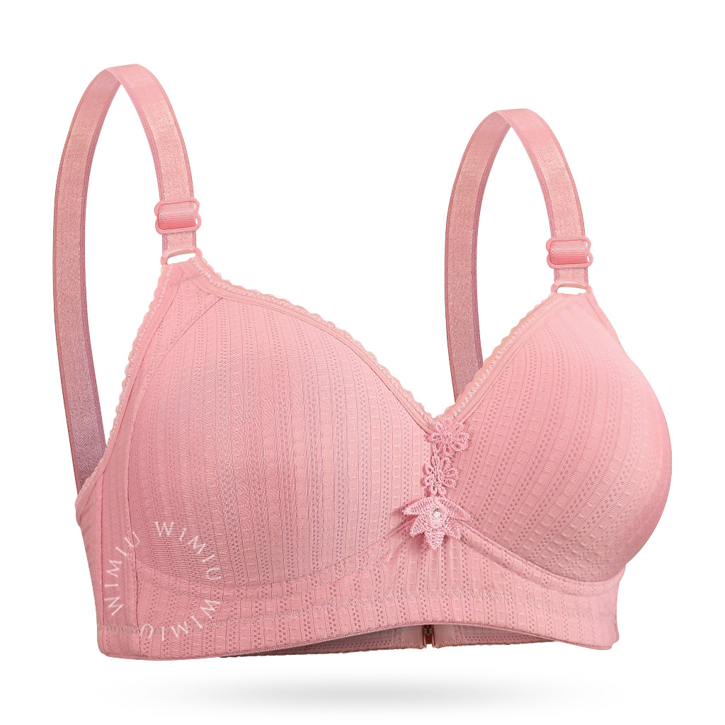 Jual WIMIU BH Bra Wanita BH Tanpa Kawat Busa Tipis Motif Garis Beha ...