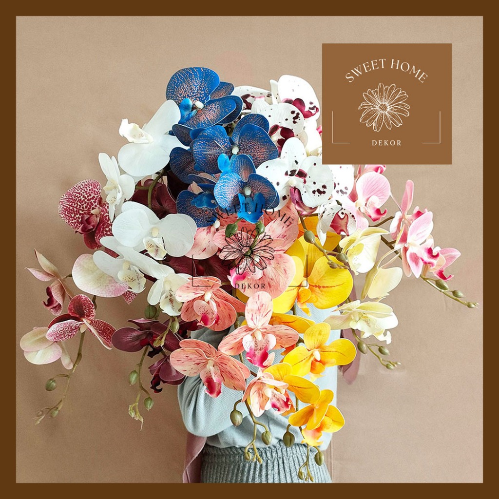 Jual Artificial Orchids Bunga Anggrek Latex Real Touch K9 Premium ...