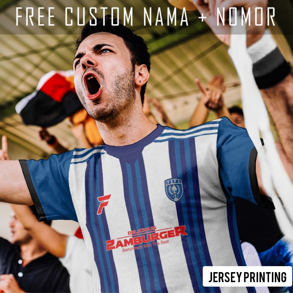 Jual Kaos Bola Jersey PSPS Riau Klub Strip Garis Baju Custom Nama dan ...