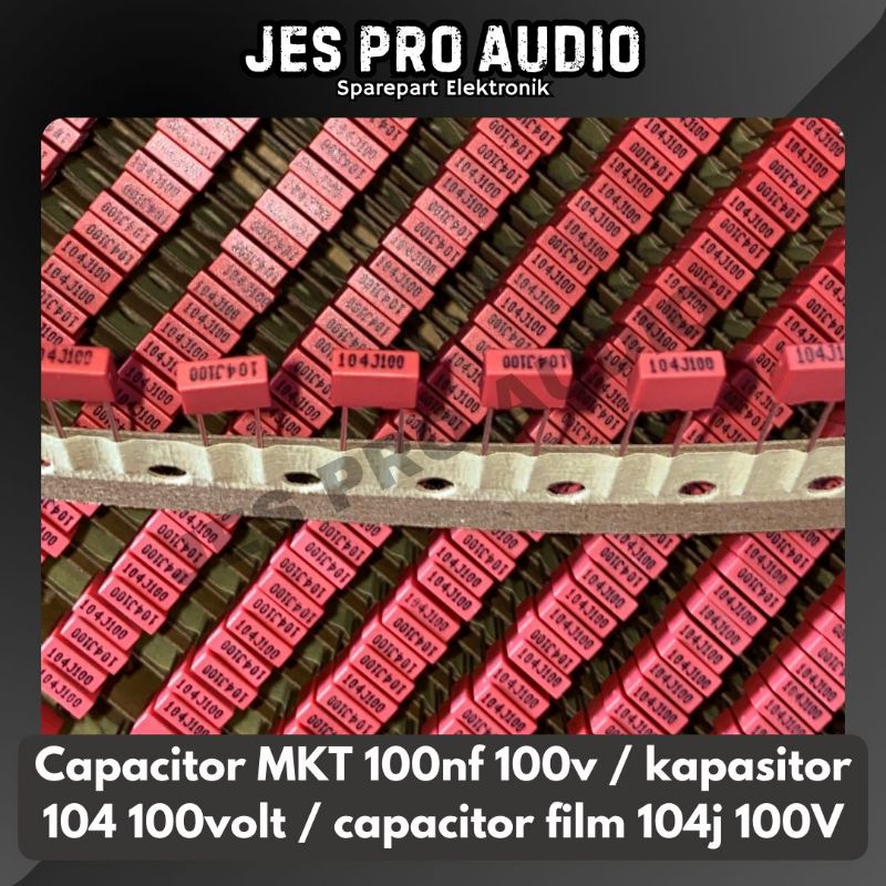 Jual Capacitor MKT 100nf 100v / kapasitor 104 100volt / capacitor film 104j 100V | Shopee Indonesia