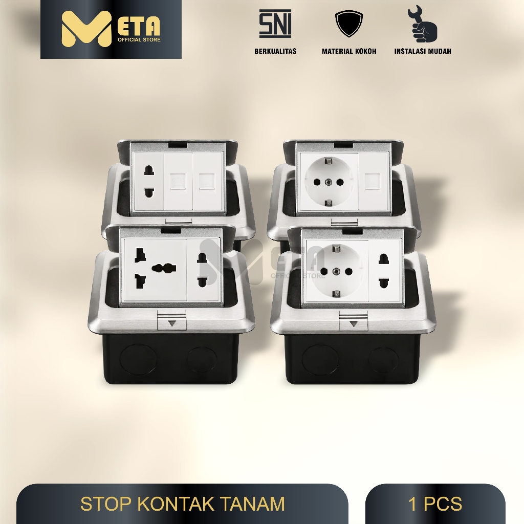 Jual Stop kontak tanam lantai 2 soket stop kontak pop up top quality ...