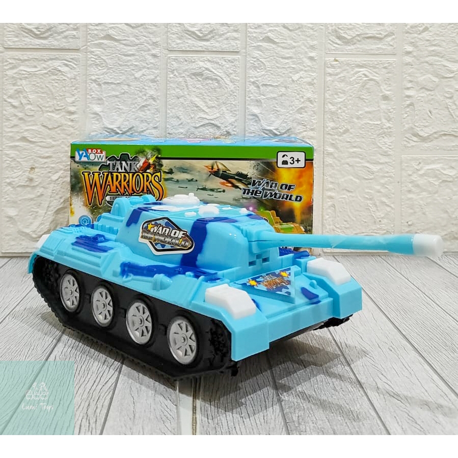 Jual Mainan Anak Mobil Tank Warrior Militer Battery Light & Sound LED ...