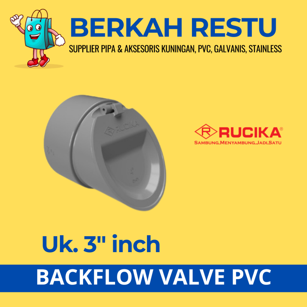 Jual Backflow Valve 3" inch PVC Rucika | Shopee Indonesia