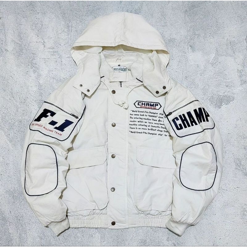 Jual JAKET VINTAGE RACING BOMBER HARRINGTON F1 TEAM FULL BORDIR UNISEX ...