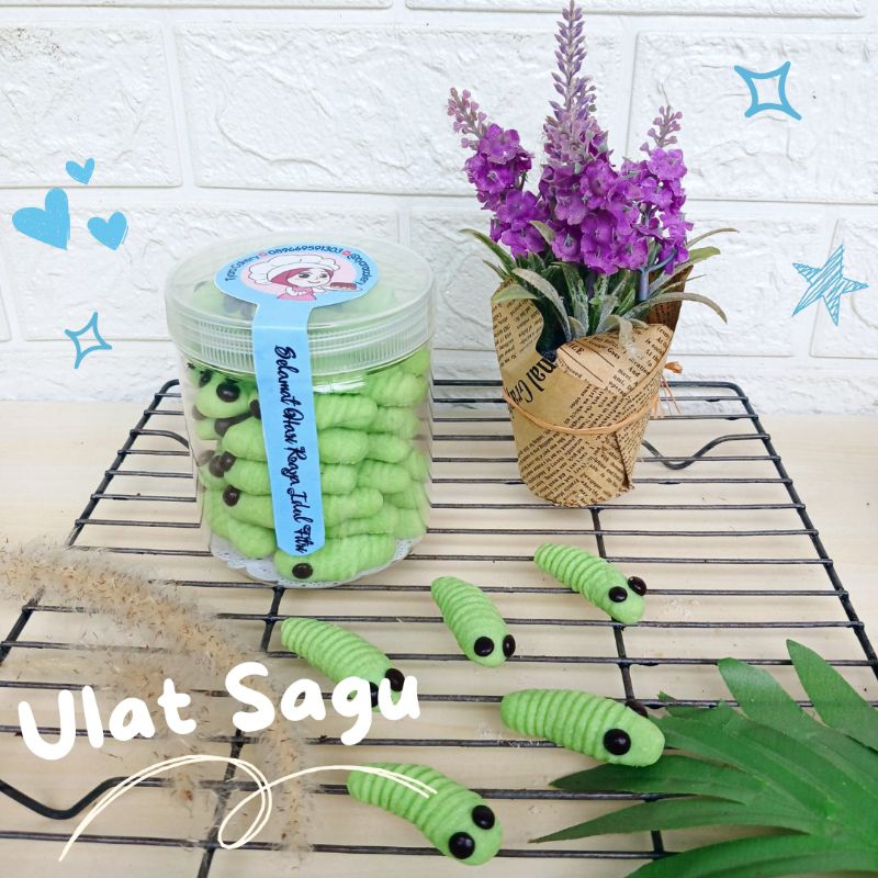 Jual kue ulat sagu | Kue lebaran | kuker | Kue kering | Shopee Indonesia