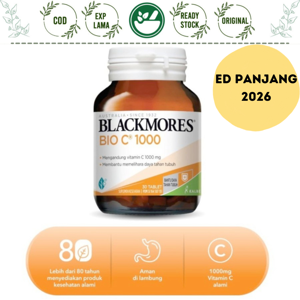 Jual BLACKMORES BIO C 1000 MG 30 TABLET KALBE VITAMIN C 1000MG ...