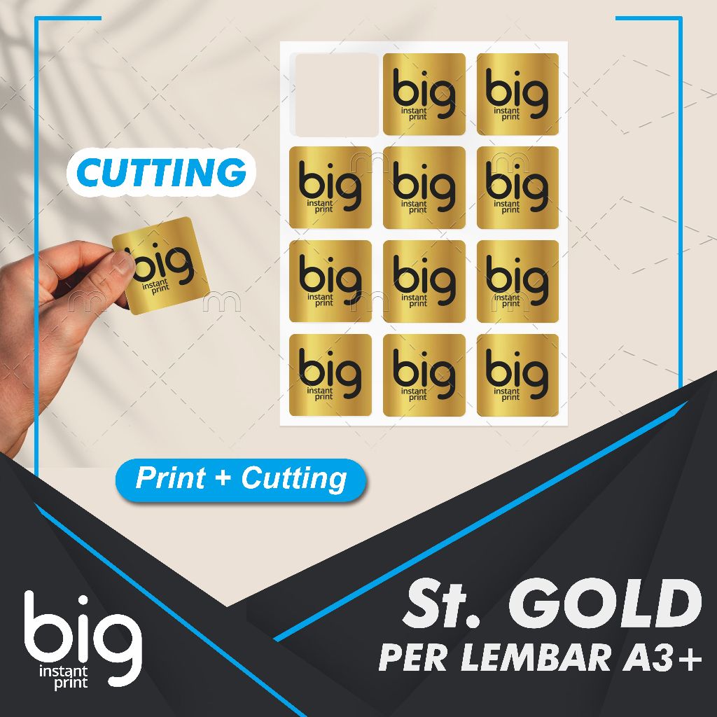 Jual Cetak Stiker SILVER / GOLD A3+ | CUTTING & DIECUT | CUSTOM READY ...