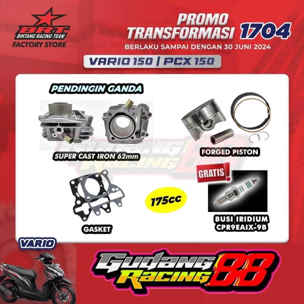 Jual PAKET BORE UP BLOK CAST IRON + PISTON VARIO 125 - VARIO 150 - PCX ...