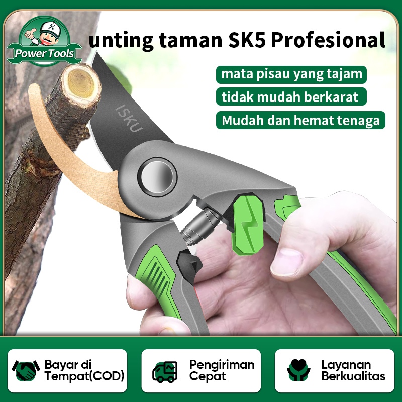 Jual ISKU gunting tanaman/gunting dahan dan ranting/gunting pruning durian/gunting ranting pohon ...