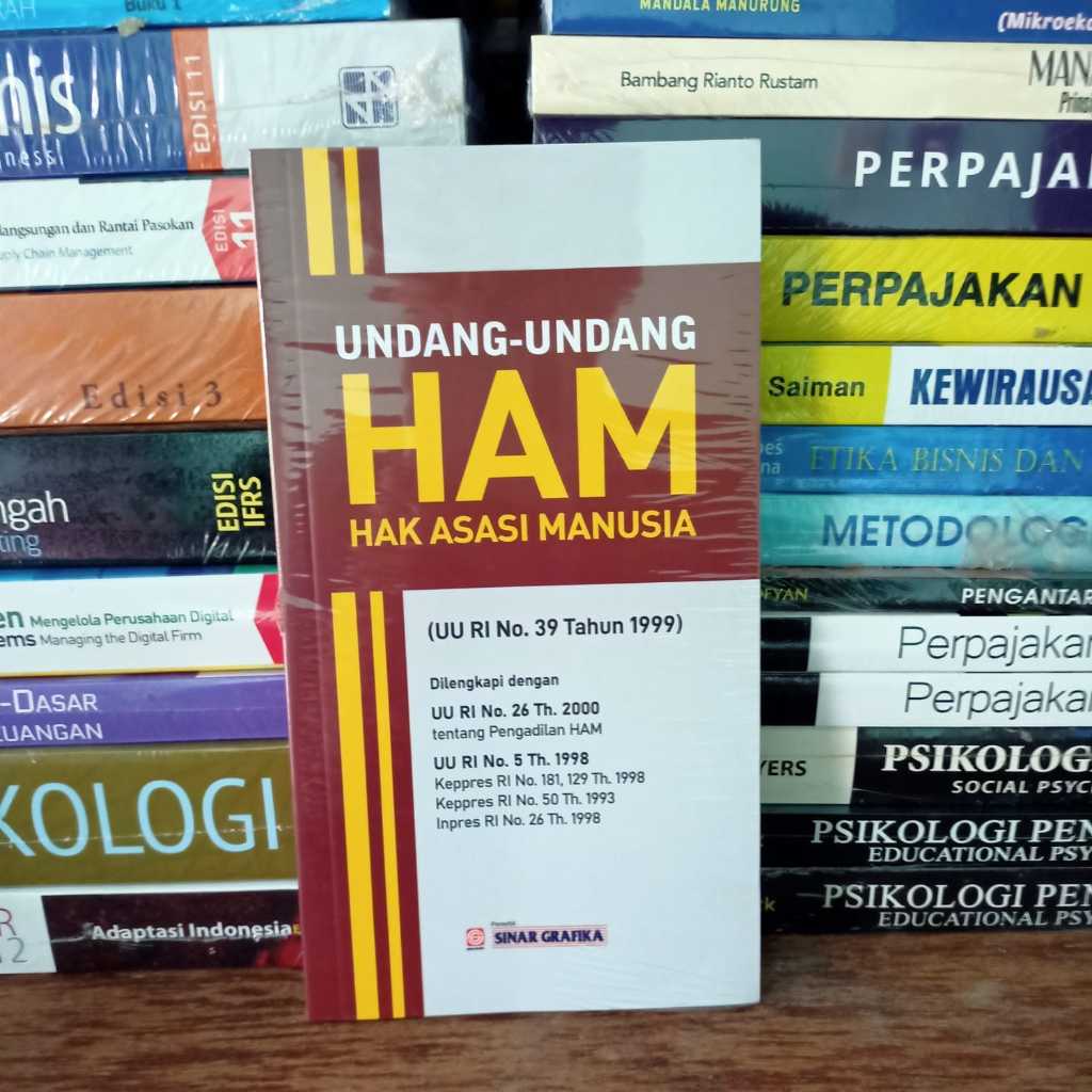 Jual Buku Undang-undang HAM Hak Asasi Manusia UU RI No. 39 Th. 1999 ...