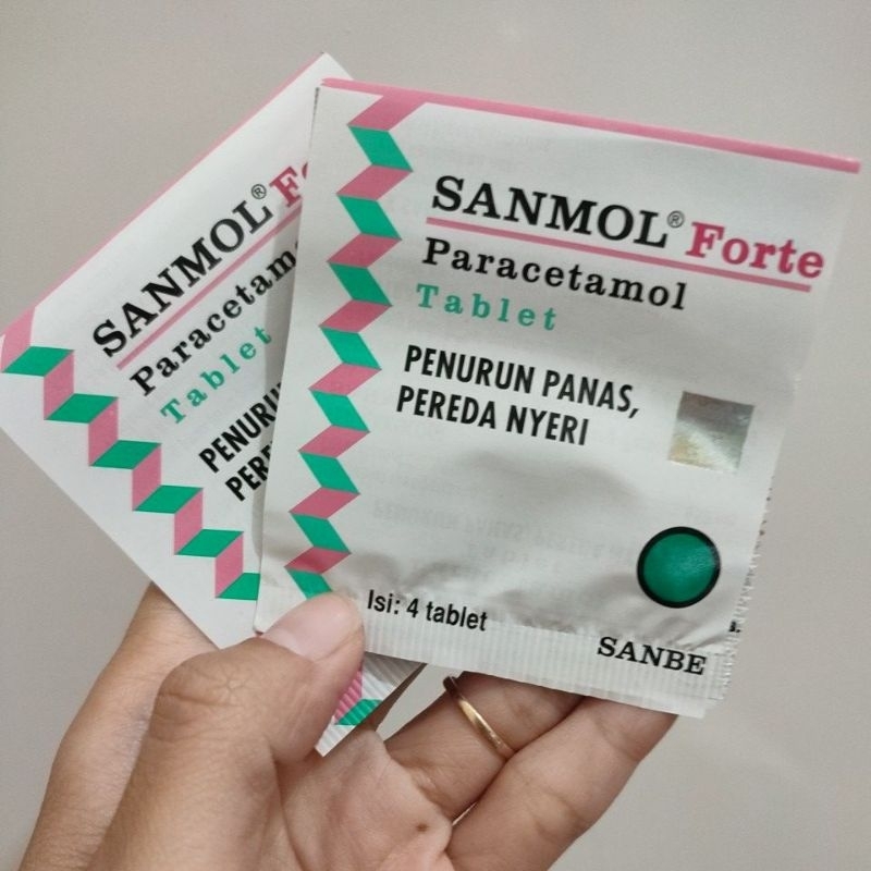Jual SANMOL FORTE strip 4 tablet demam sakit gigi kepala haid | Shopee ...