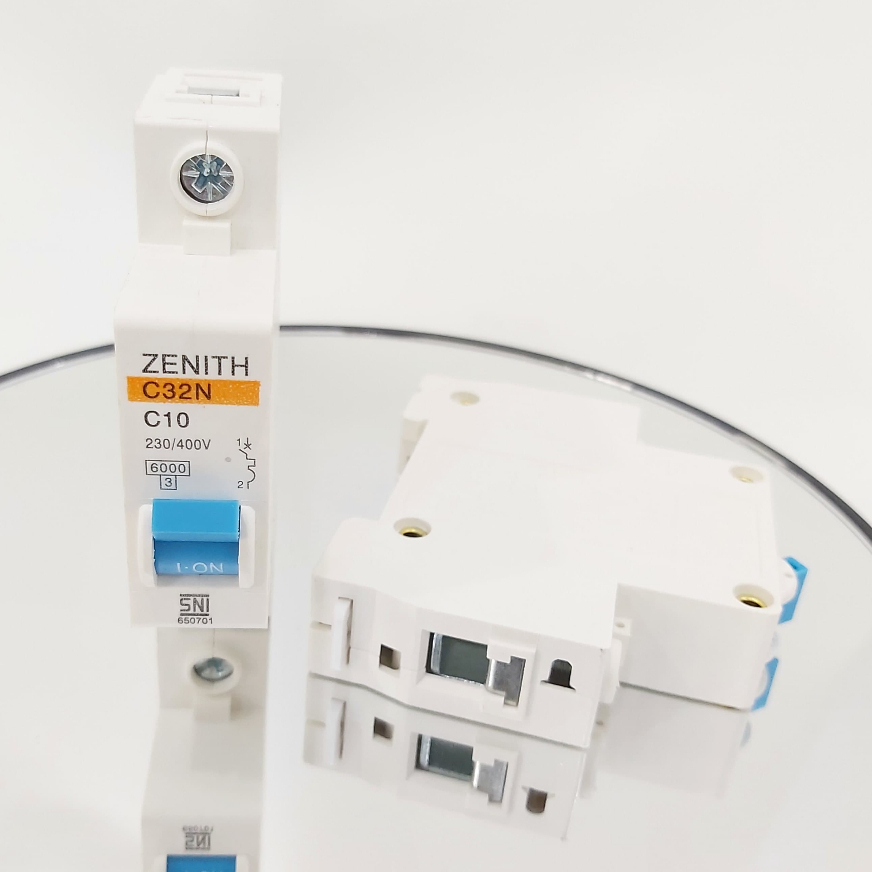 Jual MCB LISTRIK ZENITH 1P 10A / MINI CIRCUIT BREAKER 10 AMPERE 1P 1POLE | Shopee Indonesia