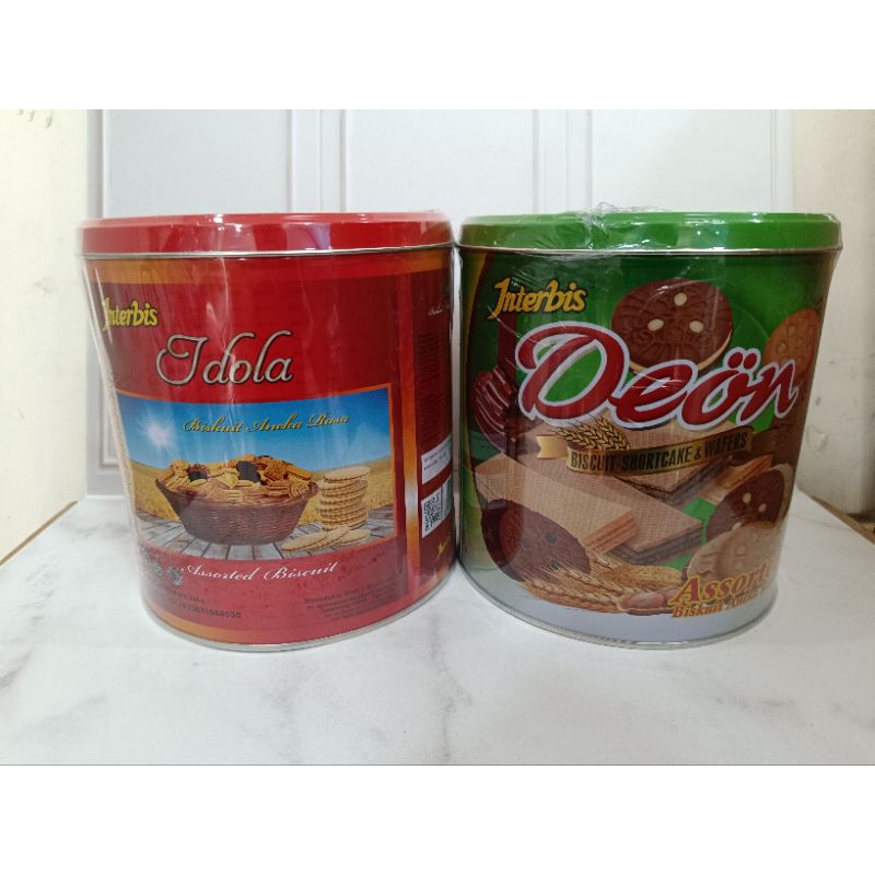 Jual Interbis Kaleng Bulat Biskuit Lebaran Idola / Deon | Shopee Indonesia