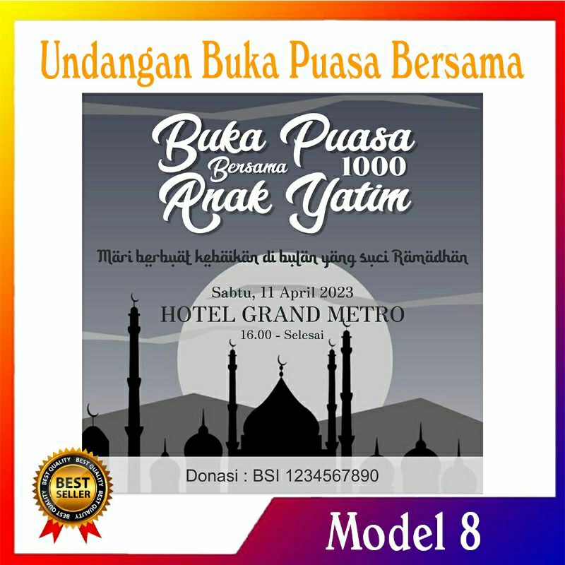 Jual Undangan buka puasa / undangan pengajian / undangan halal bihalal ...
