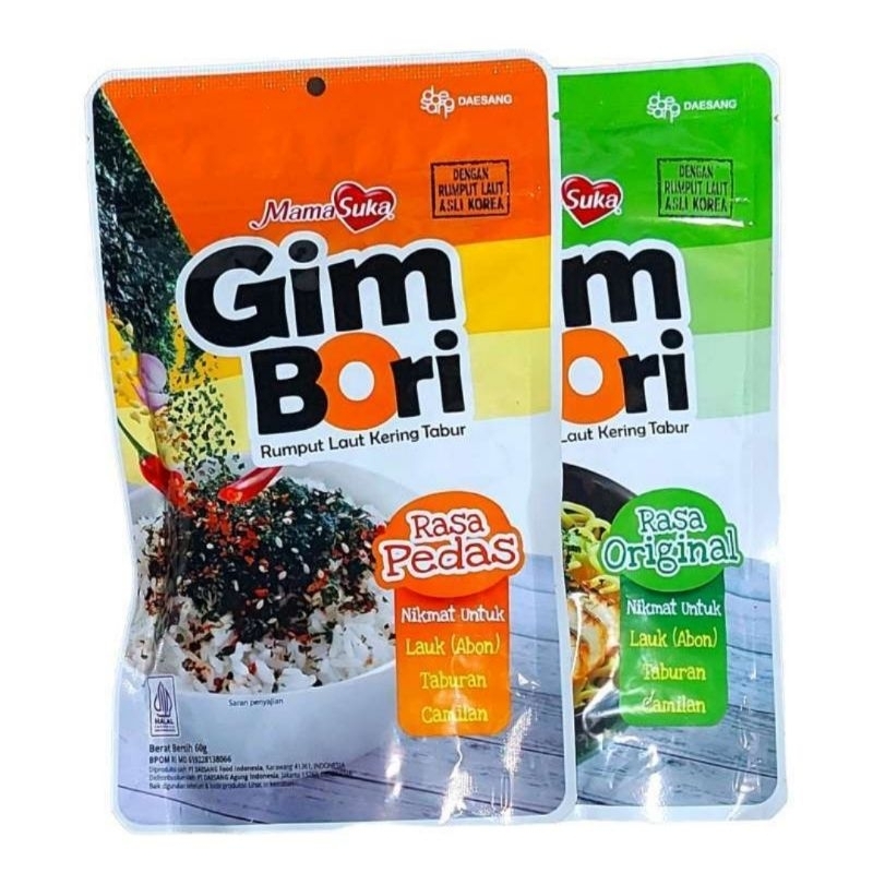 Jual MamaSuka GIM BORI 60 Gr Rumput Laut Kering Tabur Mama Suka Gimbori ...