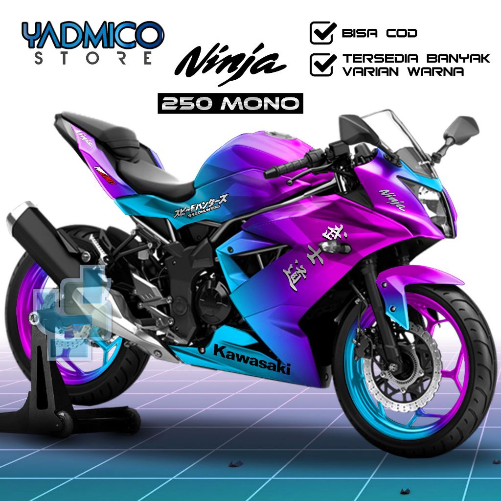 Jual 【PROMO】Decal Ninja 250 Mono Full Body / Stiker Kawasaki Ninja ...