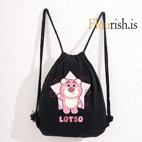 Jual FSH TAS SERUT HITAM KANVAS MOTIF LOTSO TOY STORY | Shopee Indonesia