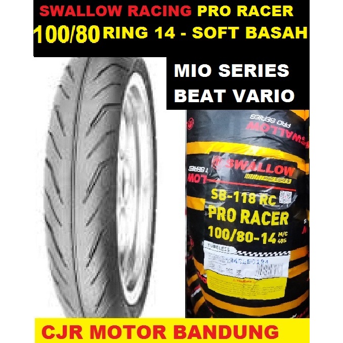 Jual BAN RACING 100/80 ring 14 SWALLOW PRO RACER MOTOR MATIC VARIO BEAT ...