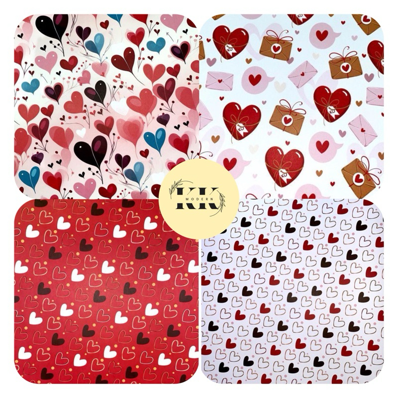 Jual (PART 2) KERTAS KADO MOTIF LOVE SANSAN WAWA KERTAS KADO DOF LOVE ...