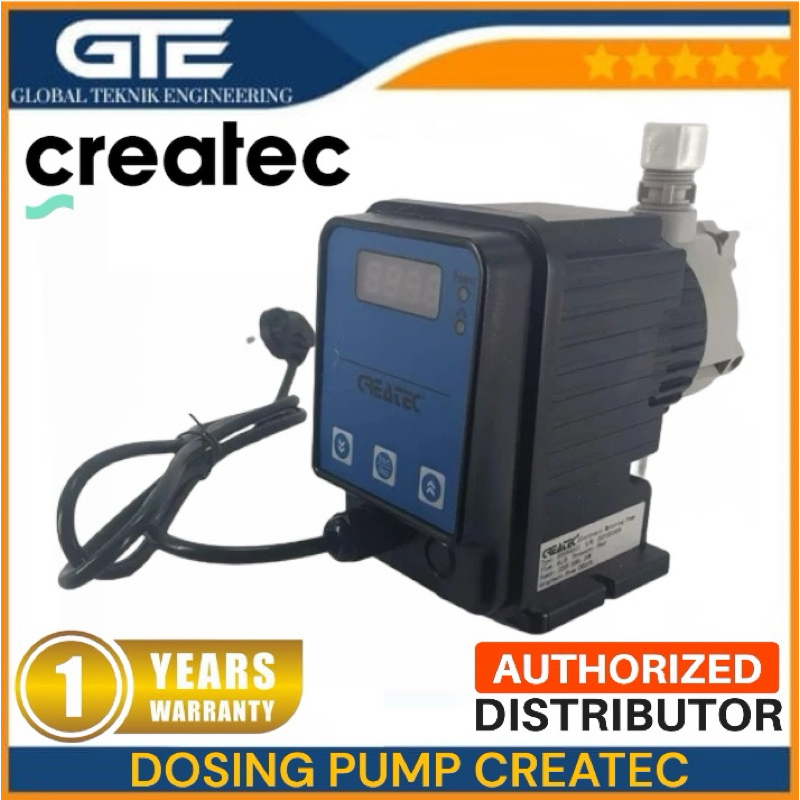 Jual Dosing Pump 3 LPH Pompa Dosing Createc E0703 7bar Dosing Pump 3L ...