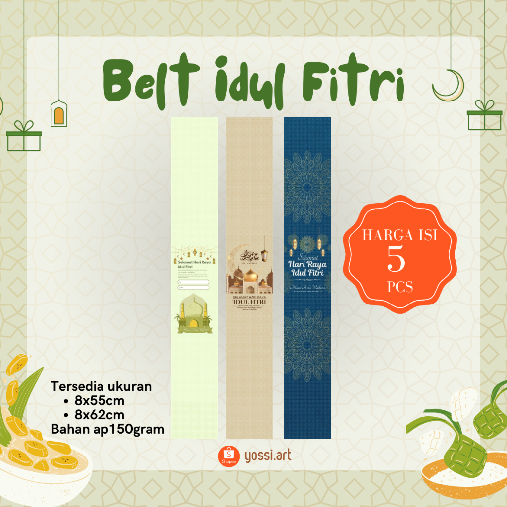 Jual Paper Belt Kemasan Hampers Lebaran Idul Fitri HARGA 5pcs | Shopee ...