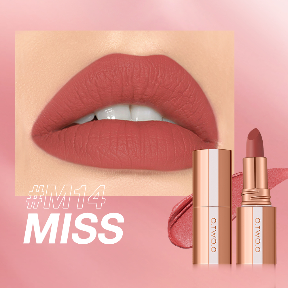 Jual O.TWO.O Matte Lipstick Misty Kiss Lock Color Silky 24H Long ...