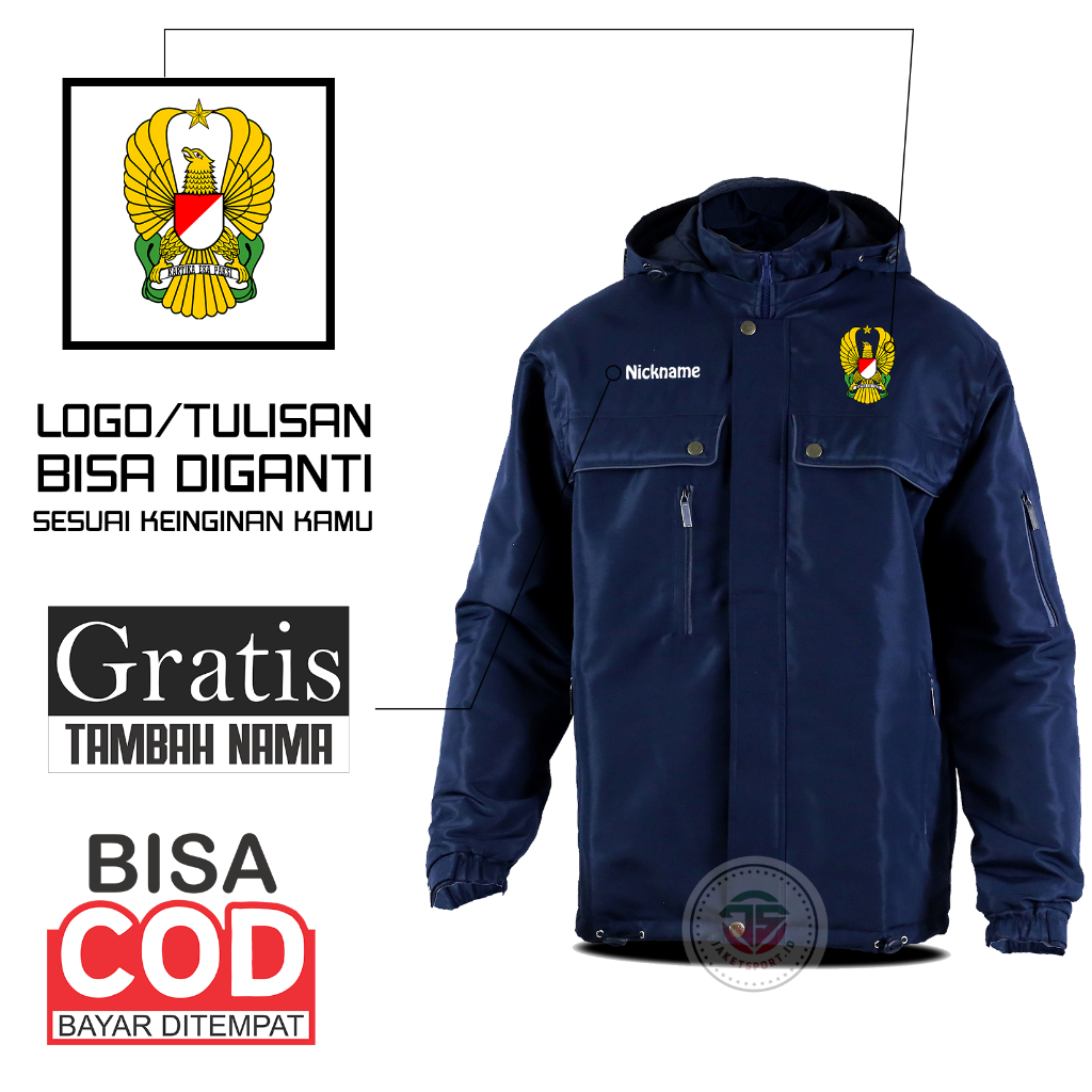 Jual Jaket pria veste tni ad jaket angkatan darat bisa custom nama ...