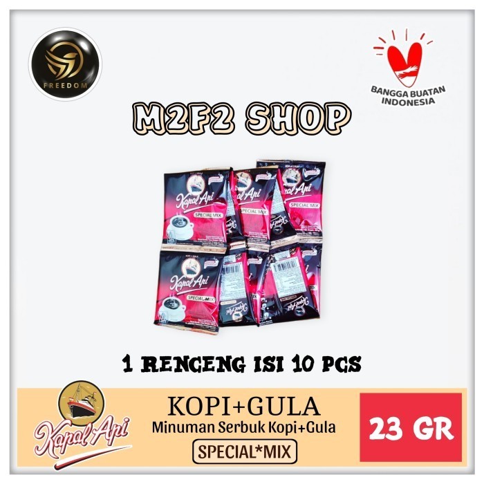 Jual Kopi Kapal Api Hitam + Gula Special Mix Sachet - 23 gr (Kemasan ...