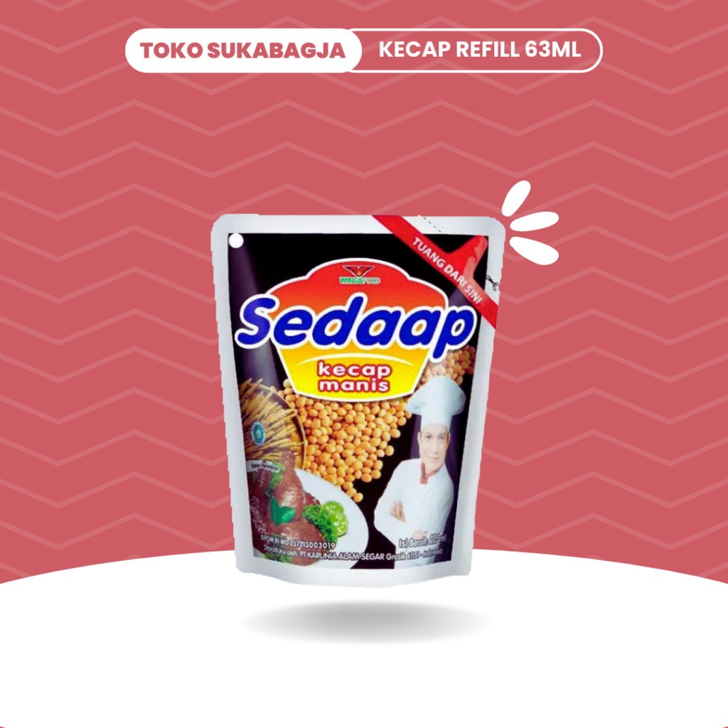 Jual Kecap Manis Hitam Sedap Pouch 63ml Kecap Sedaap Kedelai Hitam ...