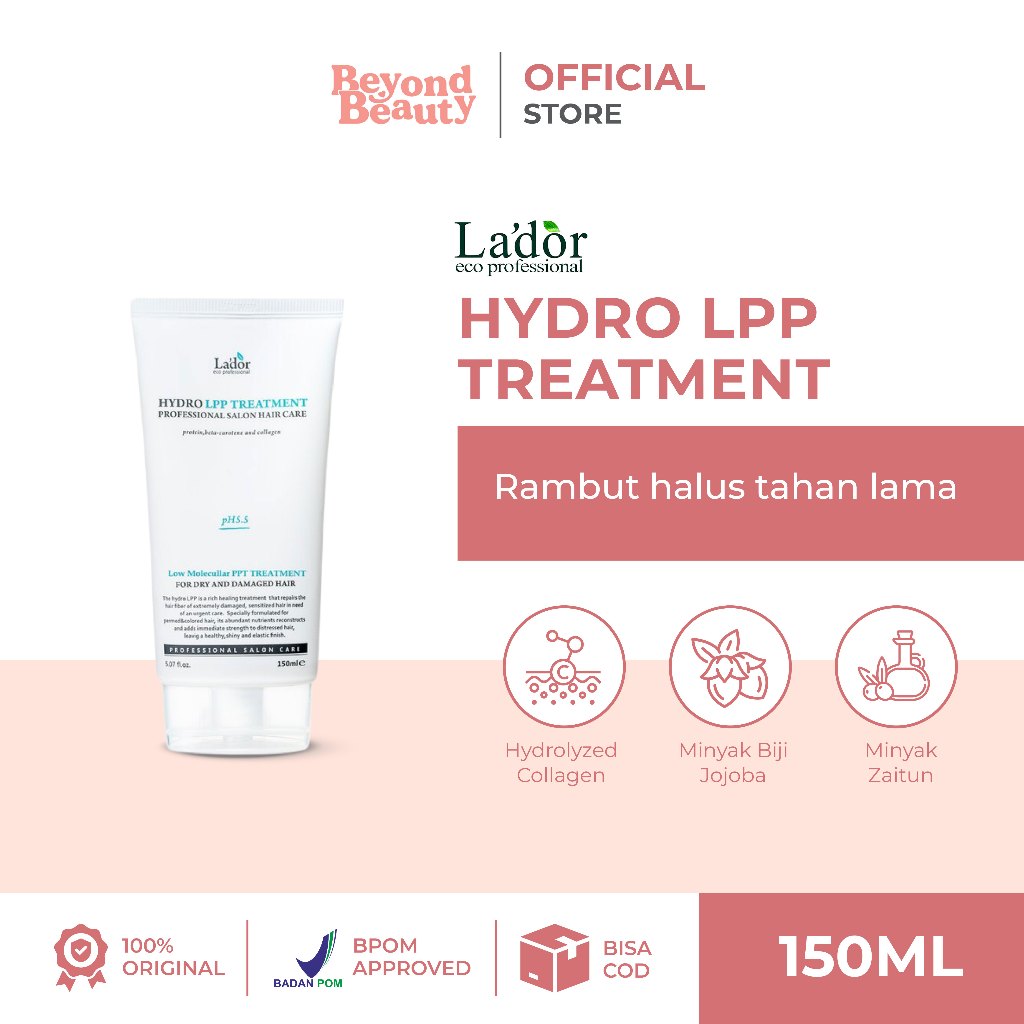 Jual [BPOM] Lador Hydro LPP Treatment 150ml BPOM / Kondisioner Rambut Kering Bercabang Kulit ...