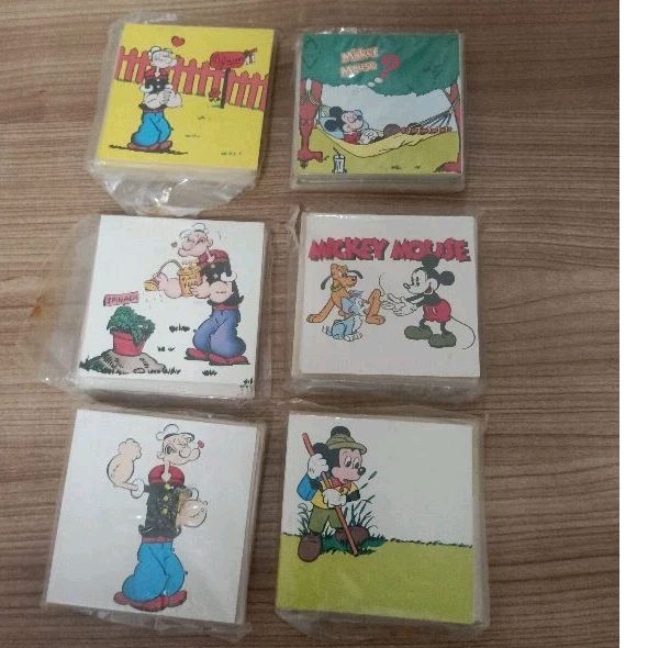 Jual Kartu mini ucapan gambar popeye, mickey mouse,anjing pluto ...